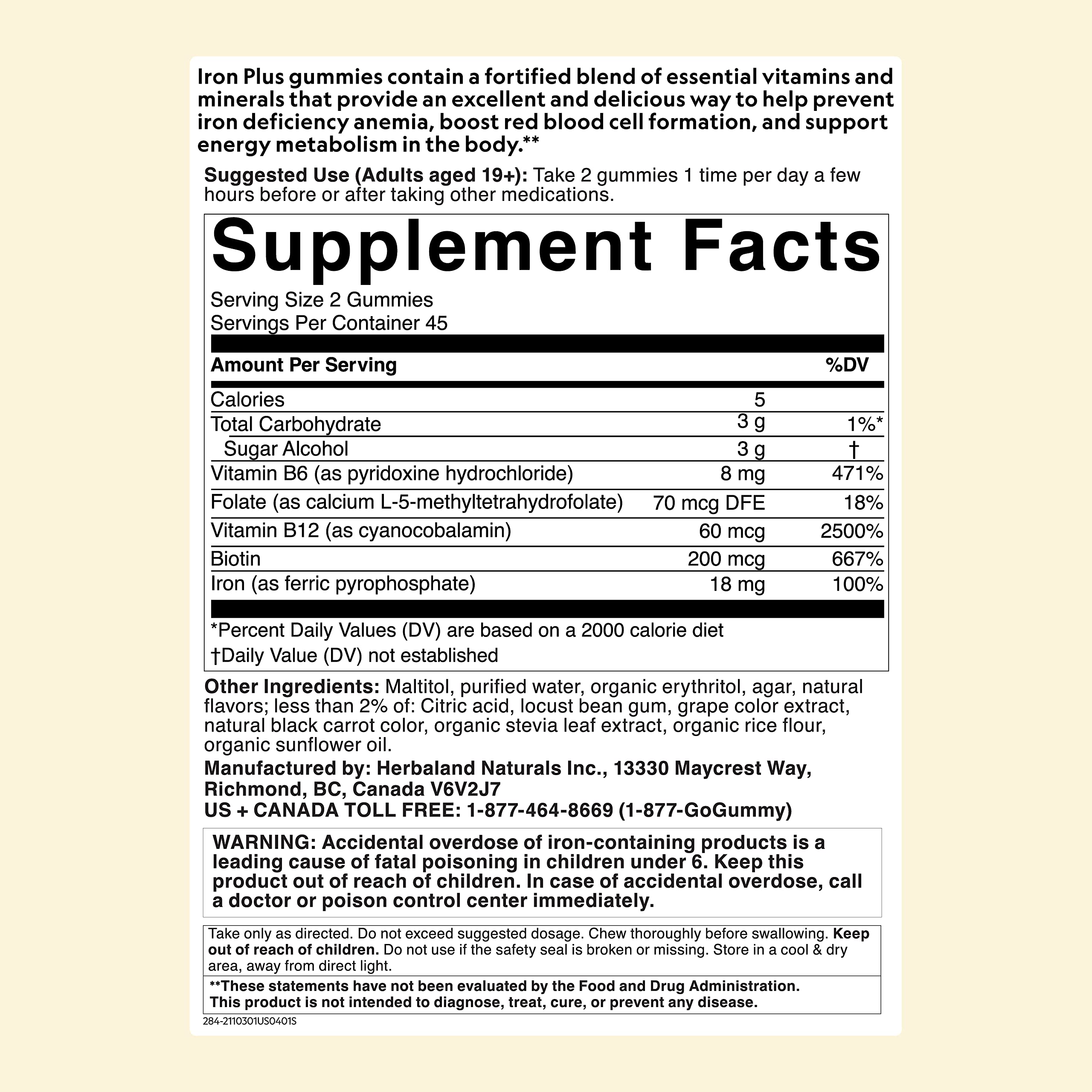 Healthy iron supplement for active lifestyle