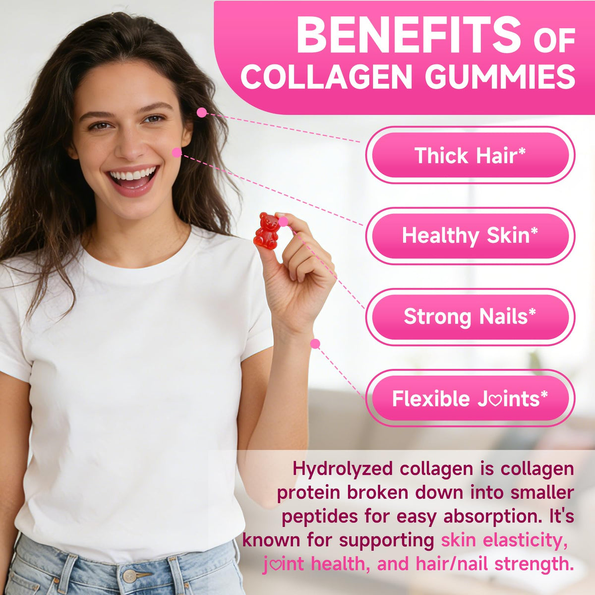 Healthy joints support collagen gummies