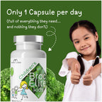 Healthy kids vitamins with broccoli extract