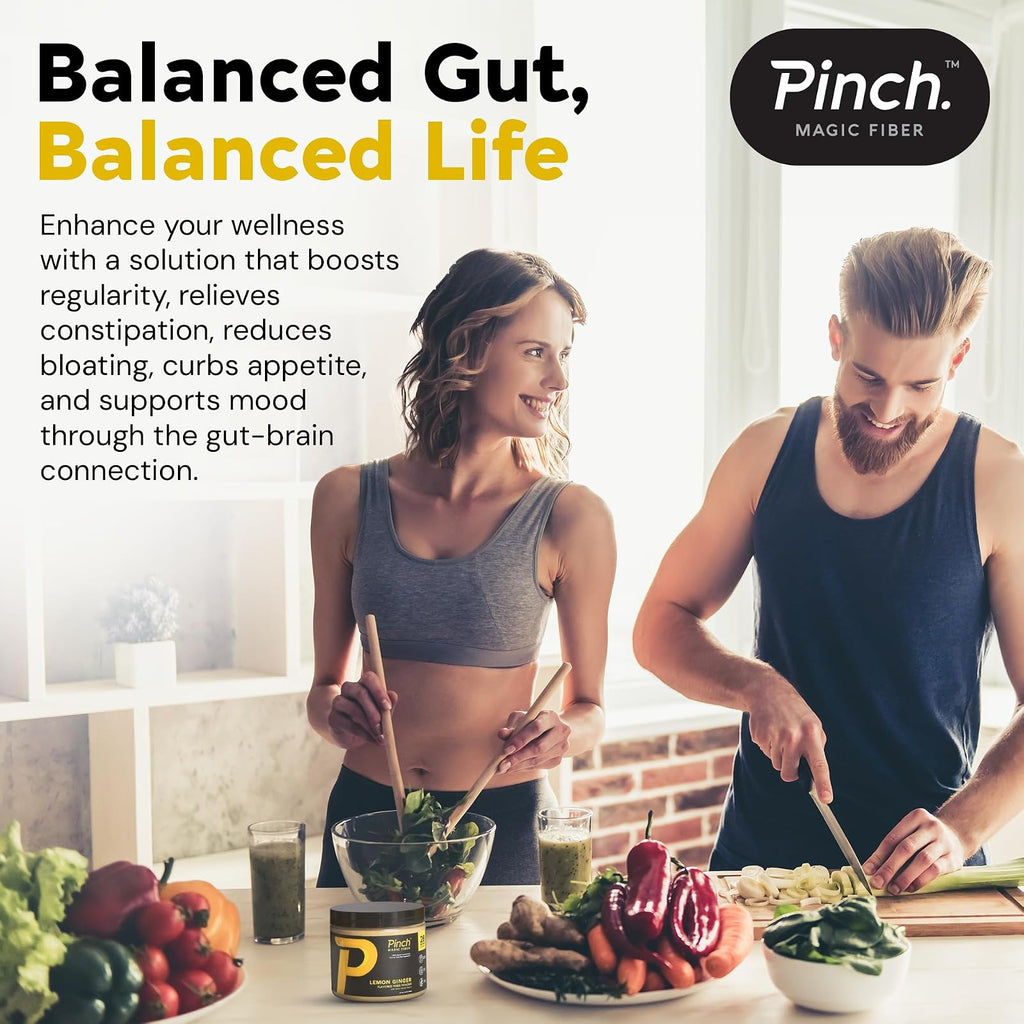 Healthy lemon ginger fiber blend