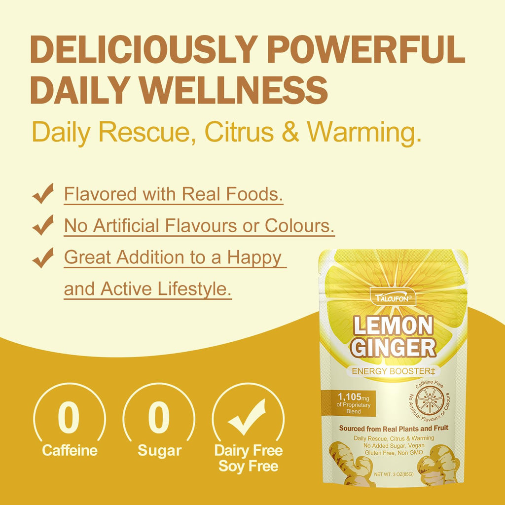 healthy lemon ginger powder supplement