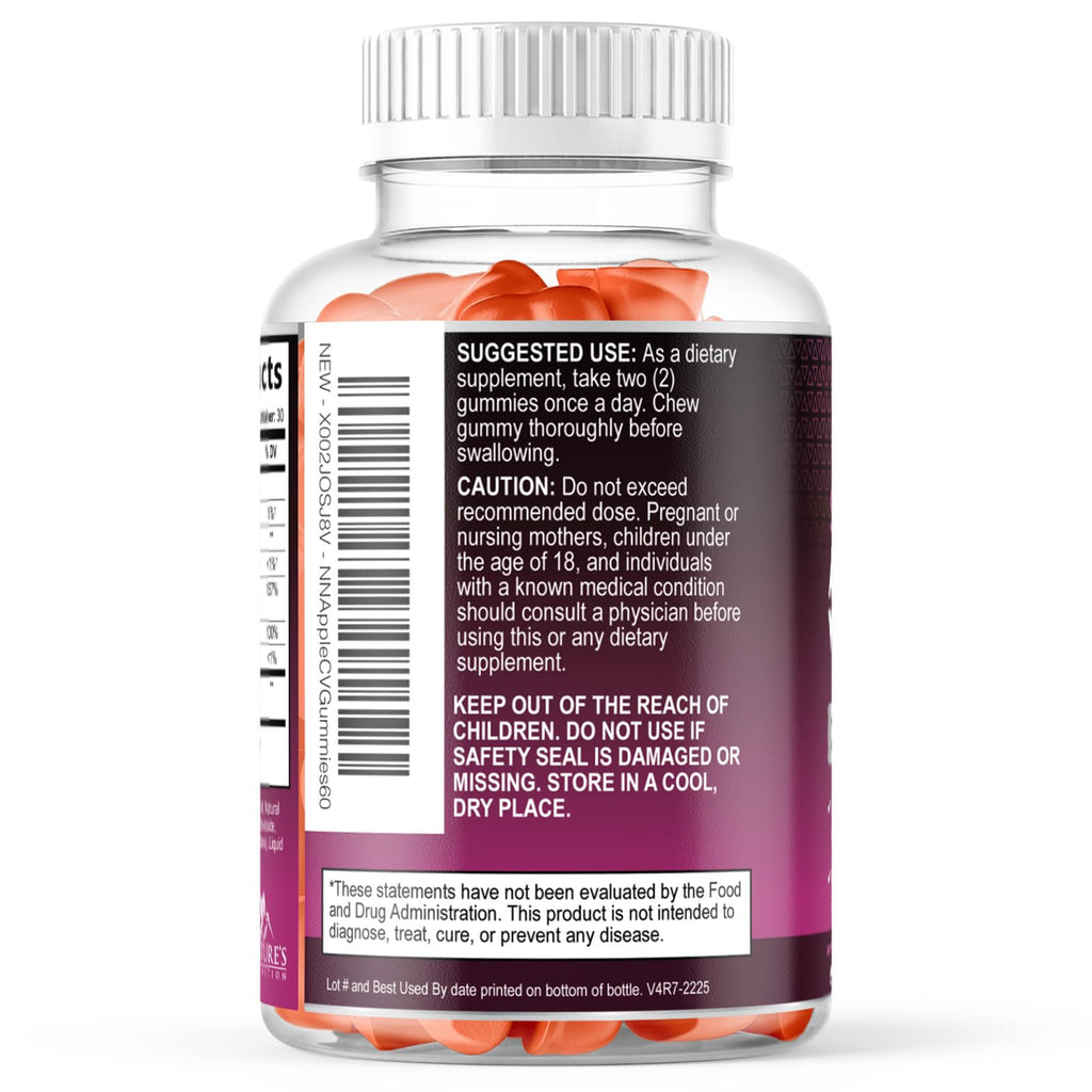 Healthy lifestyle apple cider gummies