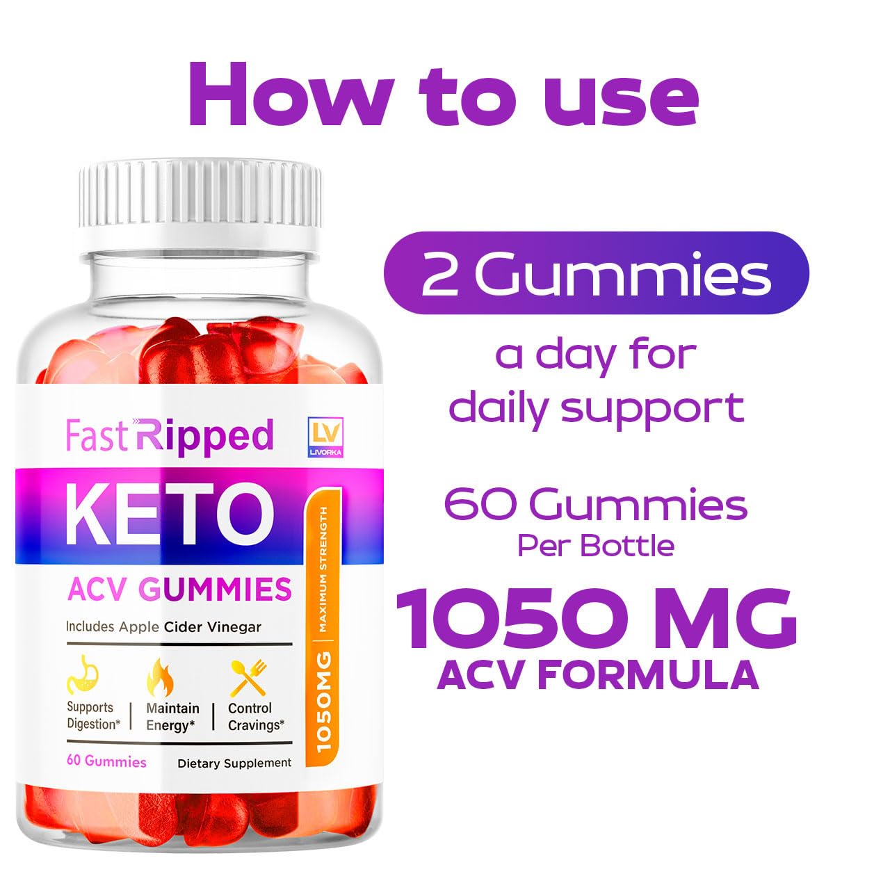 Healthy lifestyle support with ACV gummies