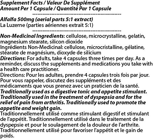 healthy lifestyle with alfalfa capsules