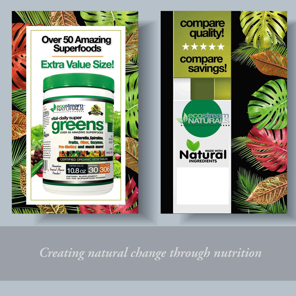 Healthy lifestyle with daily greens