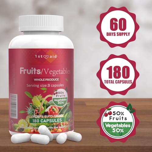 healthy lifestyle with fruit and veggie supplements