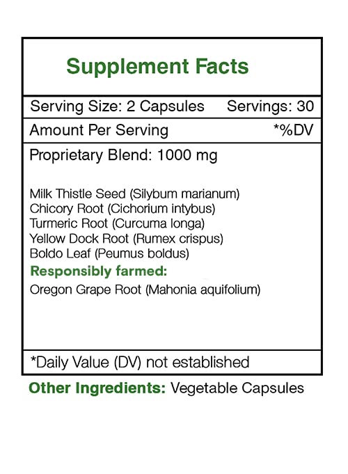 healthy liver herbal blend capsules