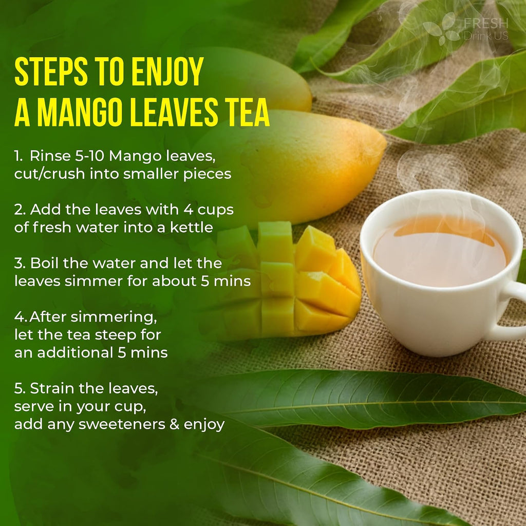 healthy mango leaves for detox