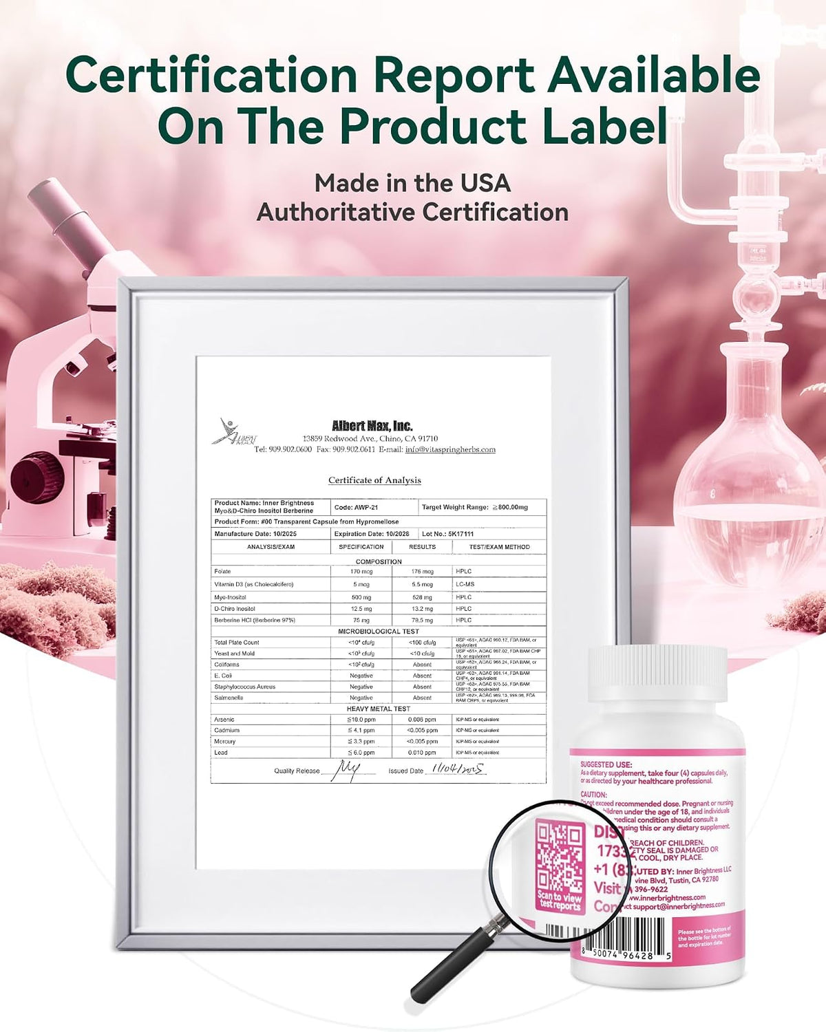 Healthy metabolism with inositol formula