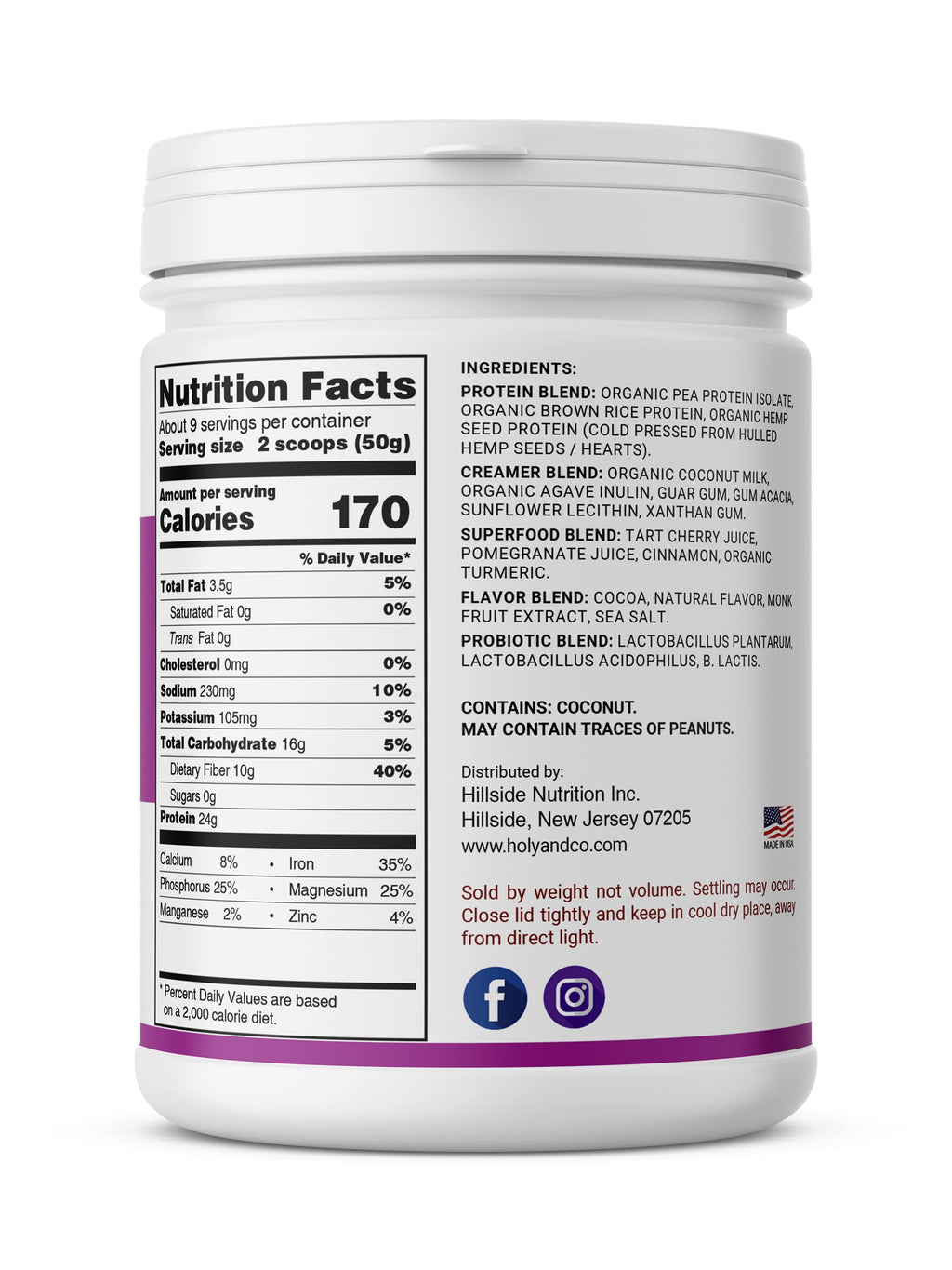 healthy monk fruit sugar protein drink