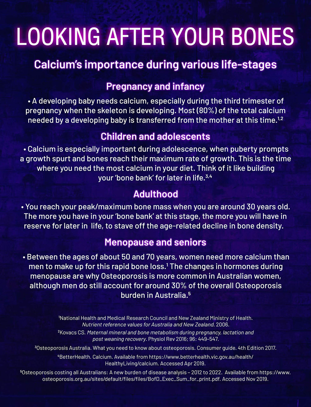 Healthy muscles with Ostelin calcium