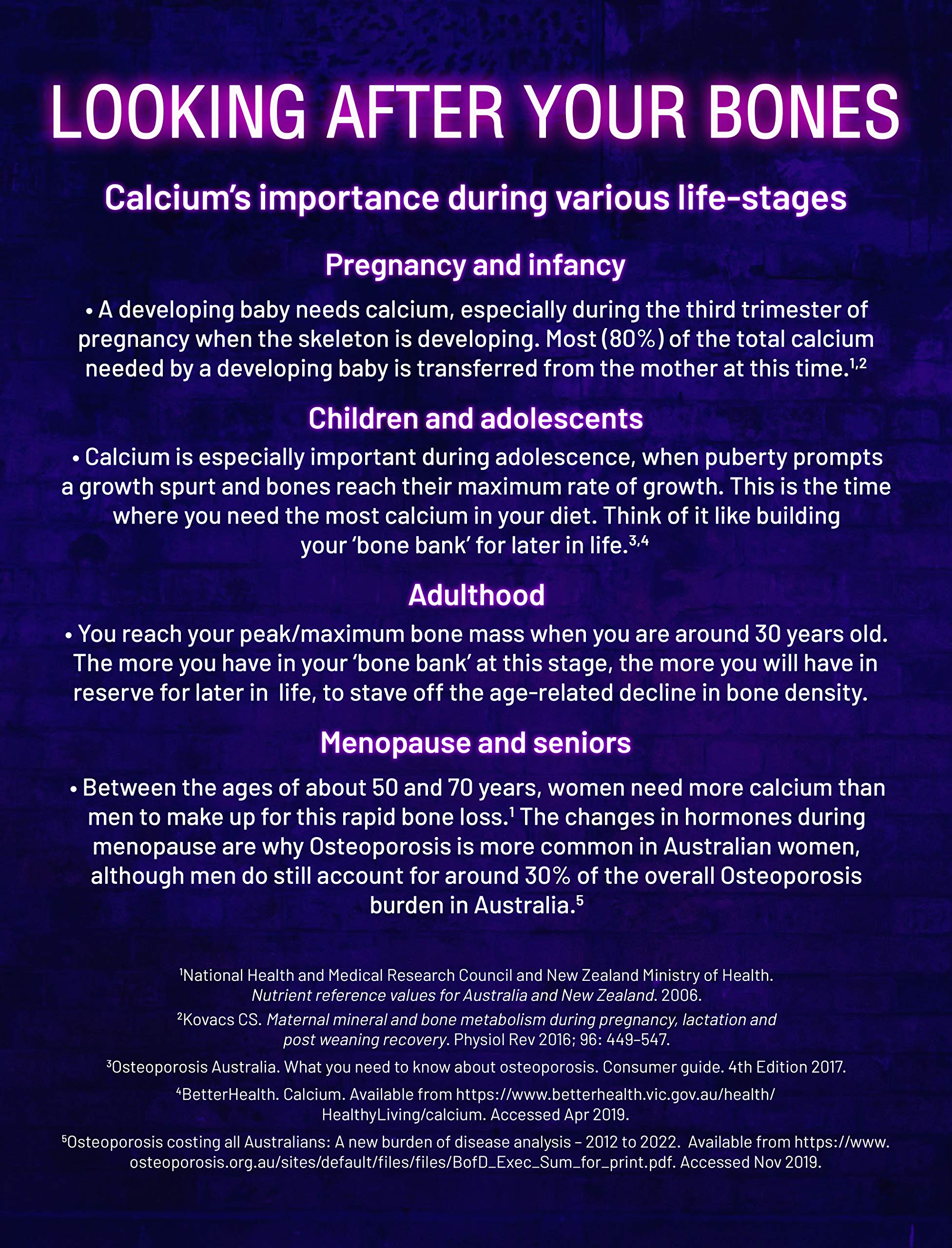 Healthy muscles with Ostelin calcium