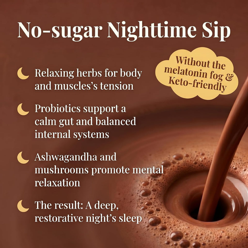 Healthy mushroom cocoa beverage