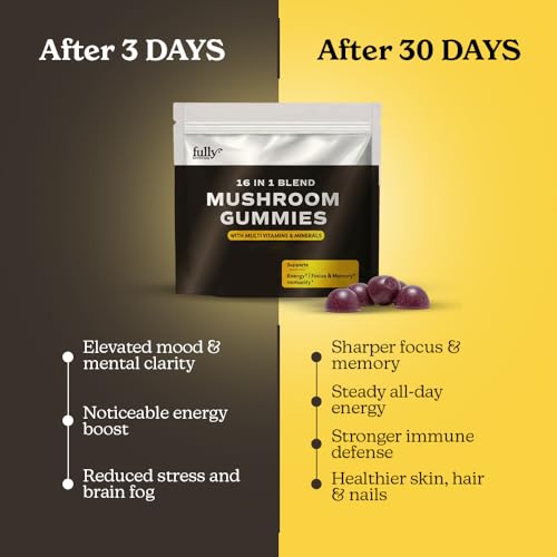 healthy mushroom gummy snacks