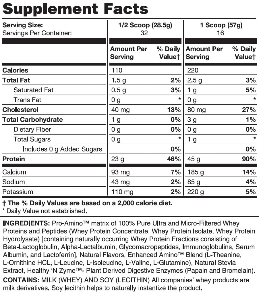 Healthy 'N Fit whey protein powder