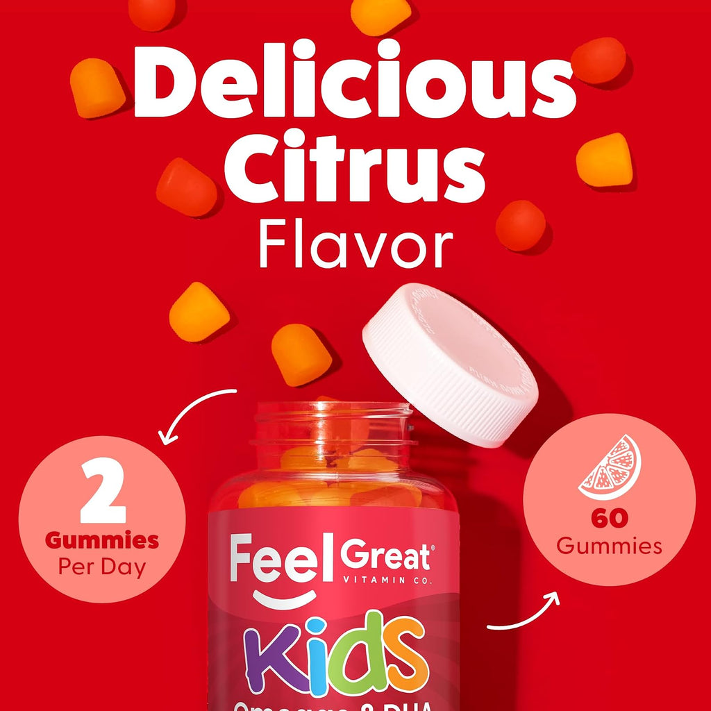 Healthy Omega 3 DHA gummies for children