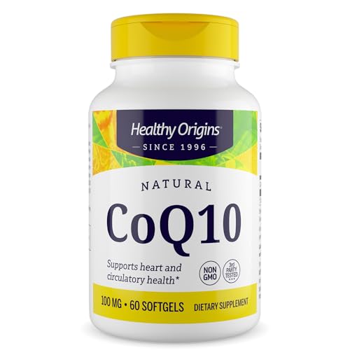 Healthy Origins CoQ10 softgels for heart health