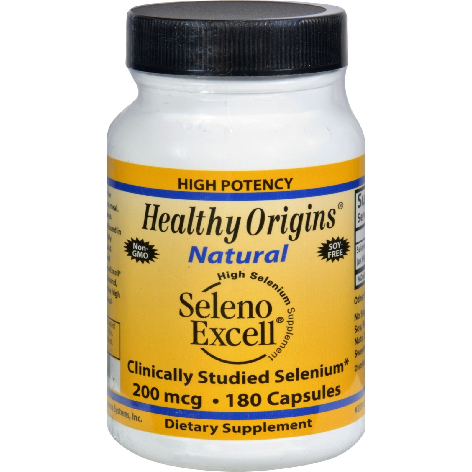 Healthy Origins selenium supplement capsules