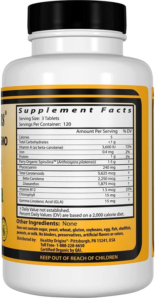 healthy origins spirulina for energy