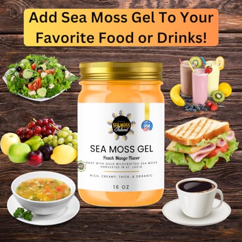 Healthy peach mango sea moss