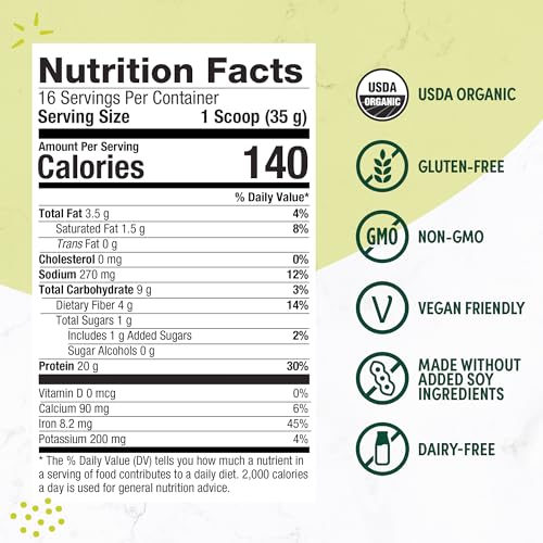 Healthy plant-based protein supplement