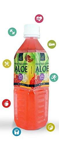 healthy pomegranate aloe vera beverage