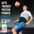 Healthy protein powder with berry flavour