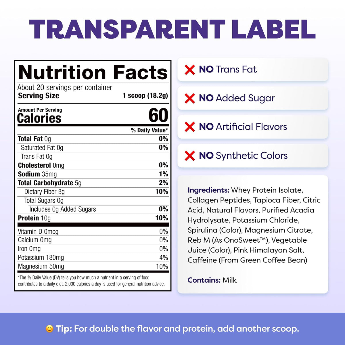 Healthy protein supplement for active lifestyles