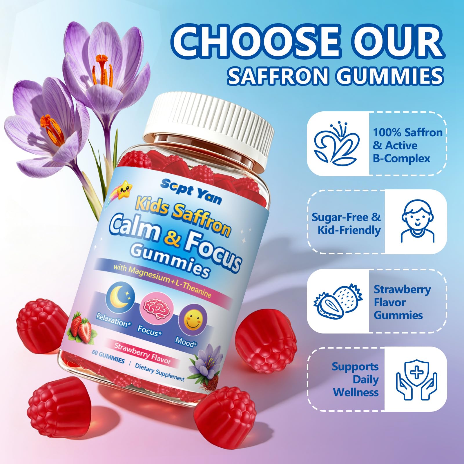 Healthy saffron gummies for kids