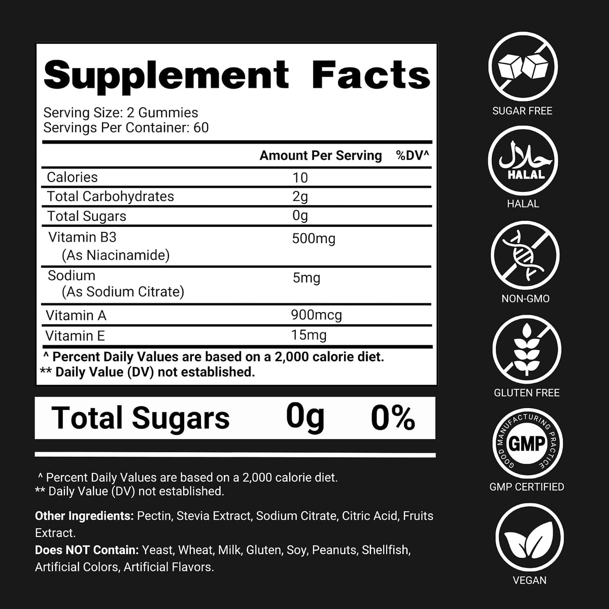 healthy skin support vitamin b3 gummies