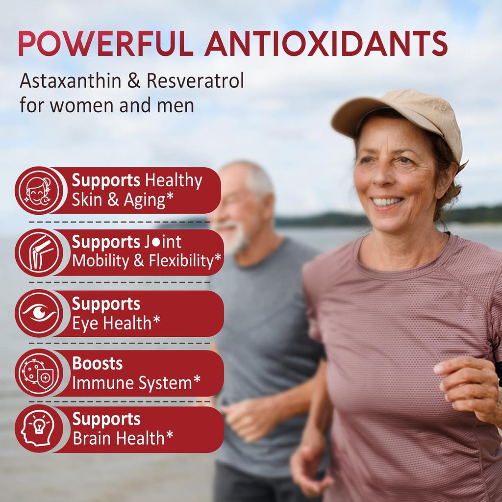 Healthy skin support with Astaxanthin