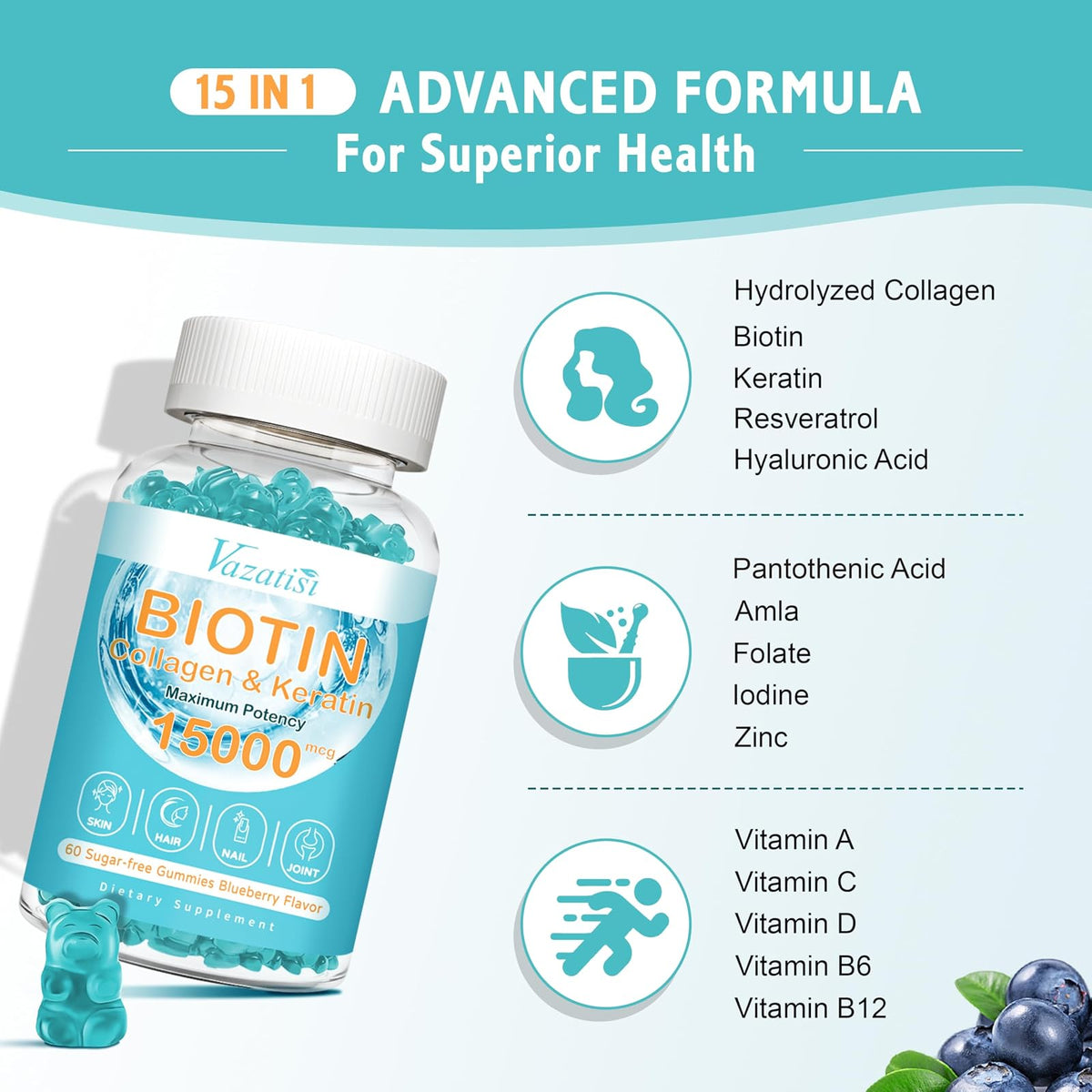 healthy skin with biotin gummies