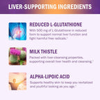 healthy skin with glutathione capsules