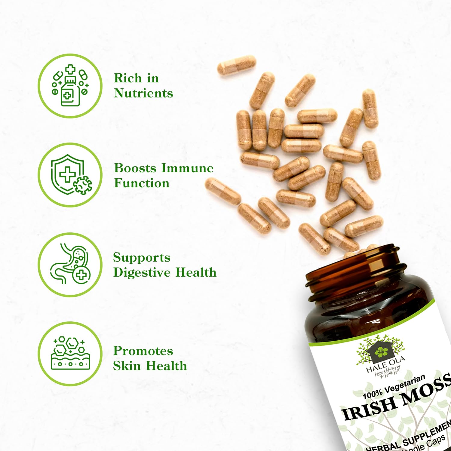 healthy skin with Irish Sea Moss capsules