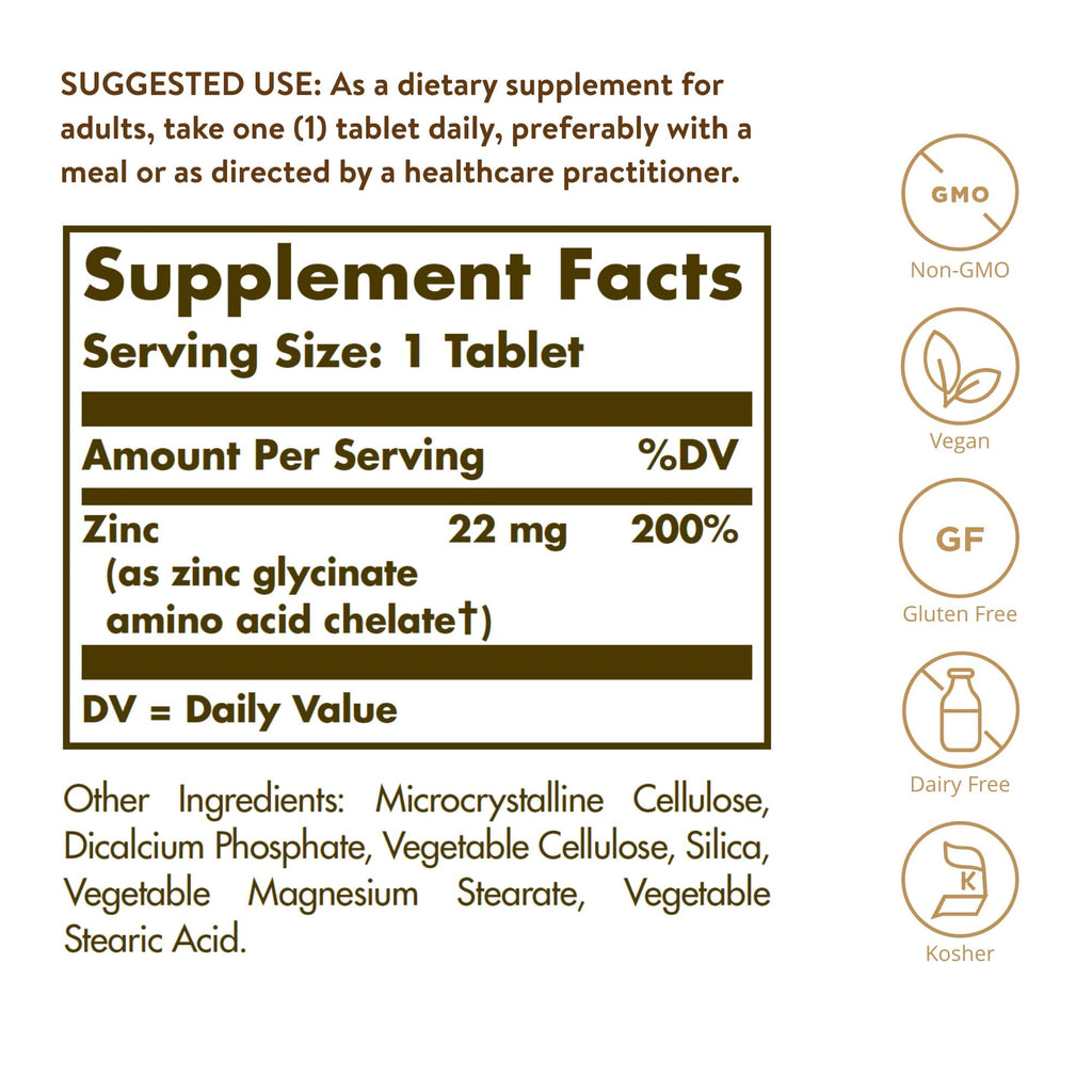 Healthy skin with zinc tablets