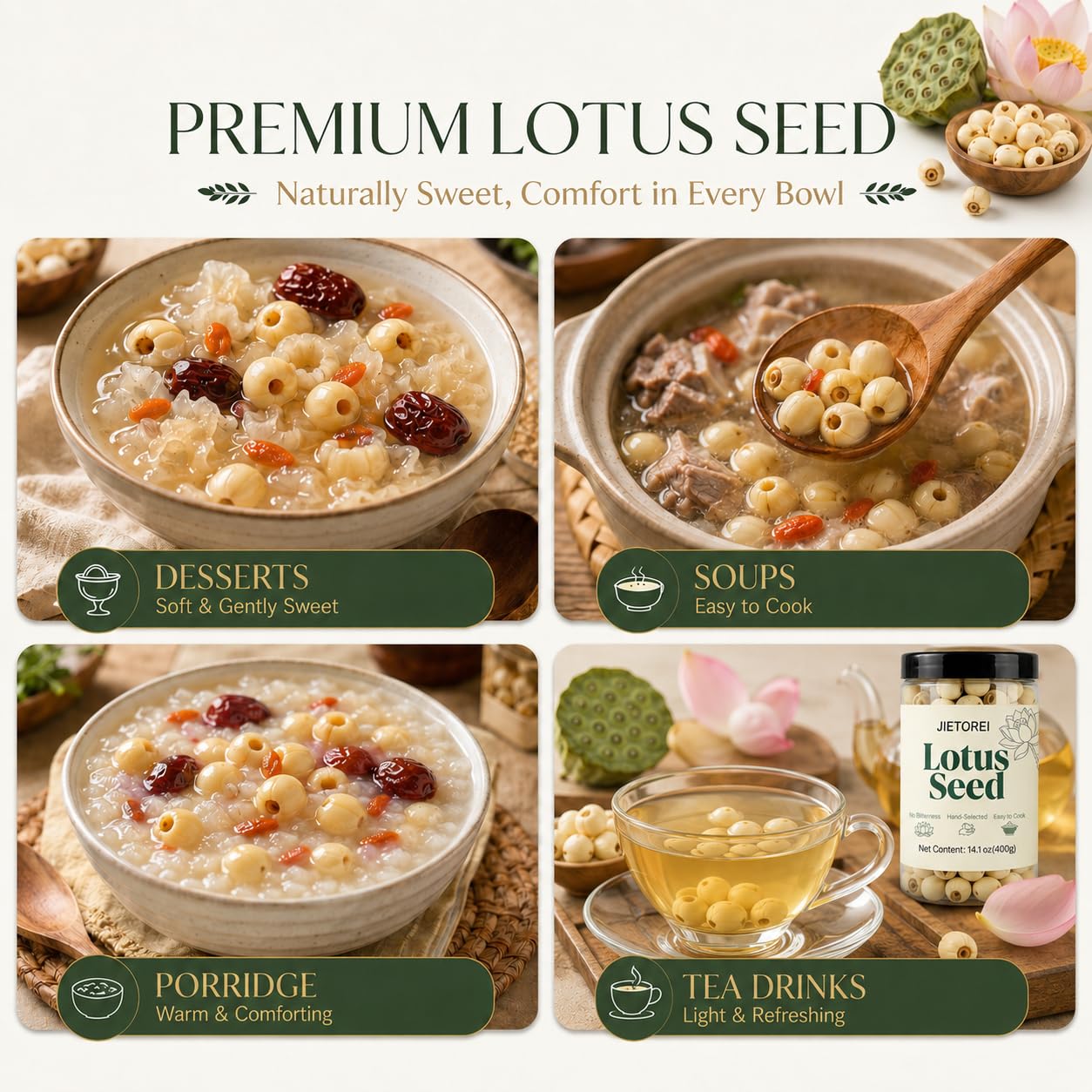 healthy snack dried lotus seeds