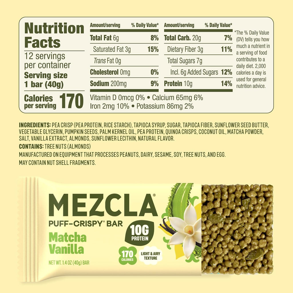 healthy snack with matcha protein