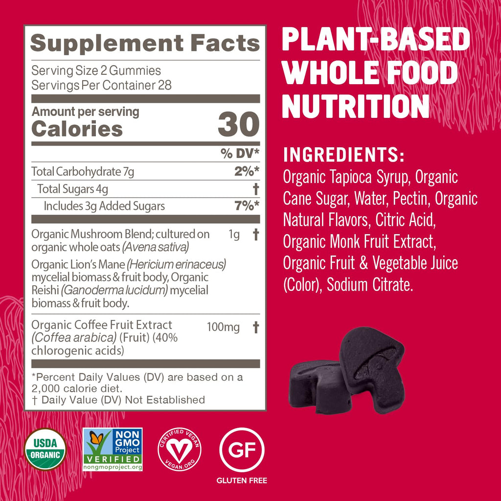 Healthy snack with OM Mushroom superfood