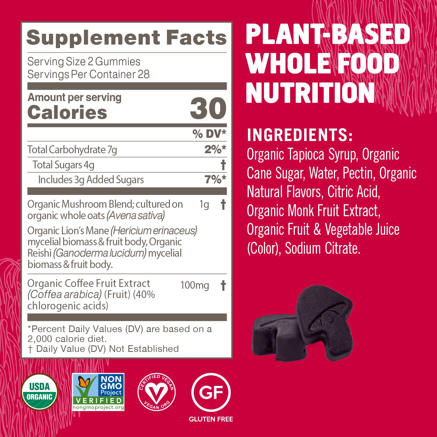 Healthy snack with OM Mushroom superfood