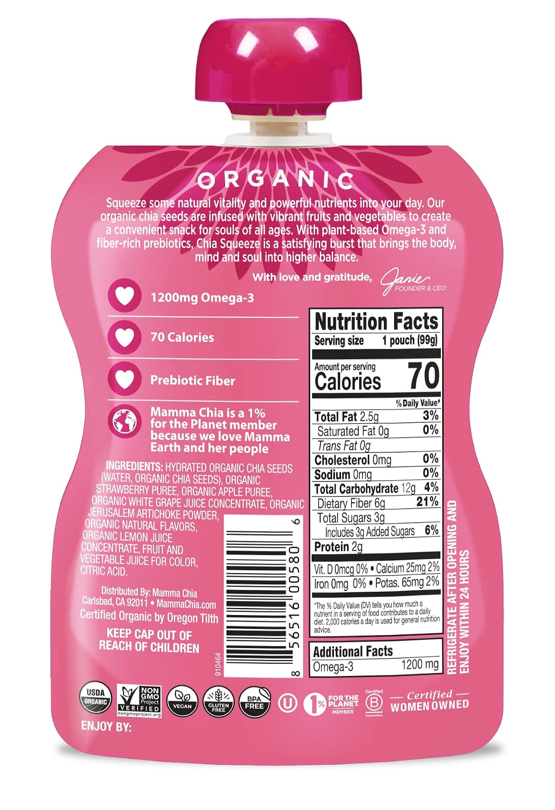 healthy snack with prebiotics fiber