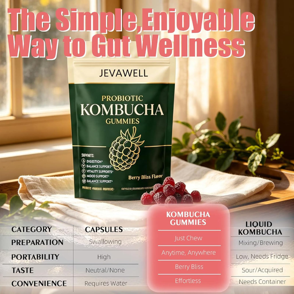 healthy snacking with kombucha gummies