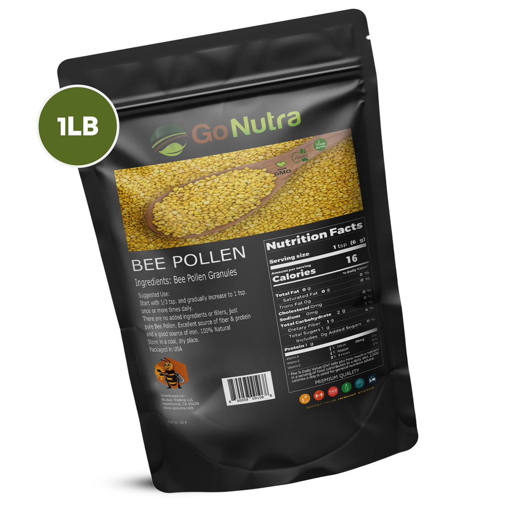healthy snacks with bee pollen granules