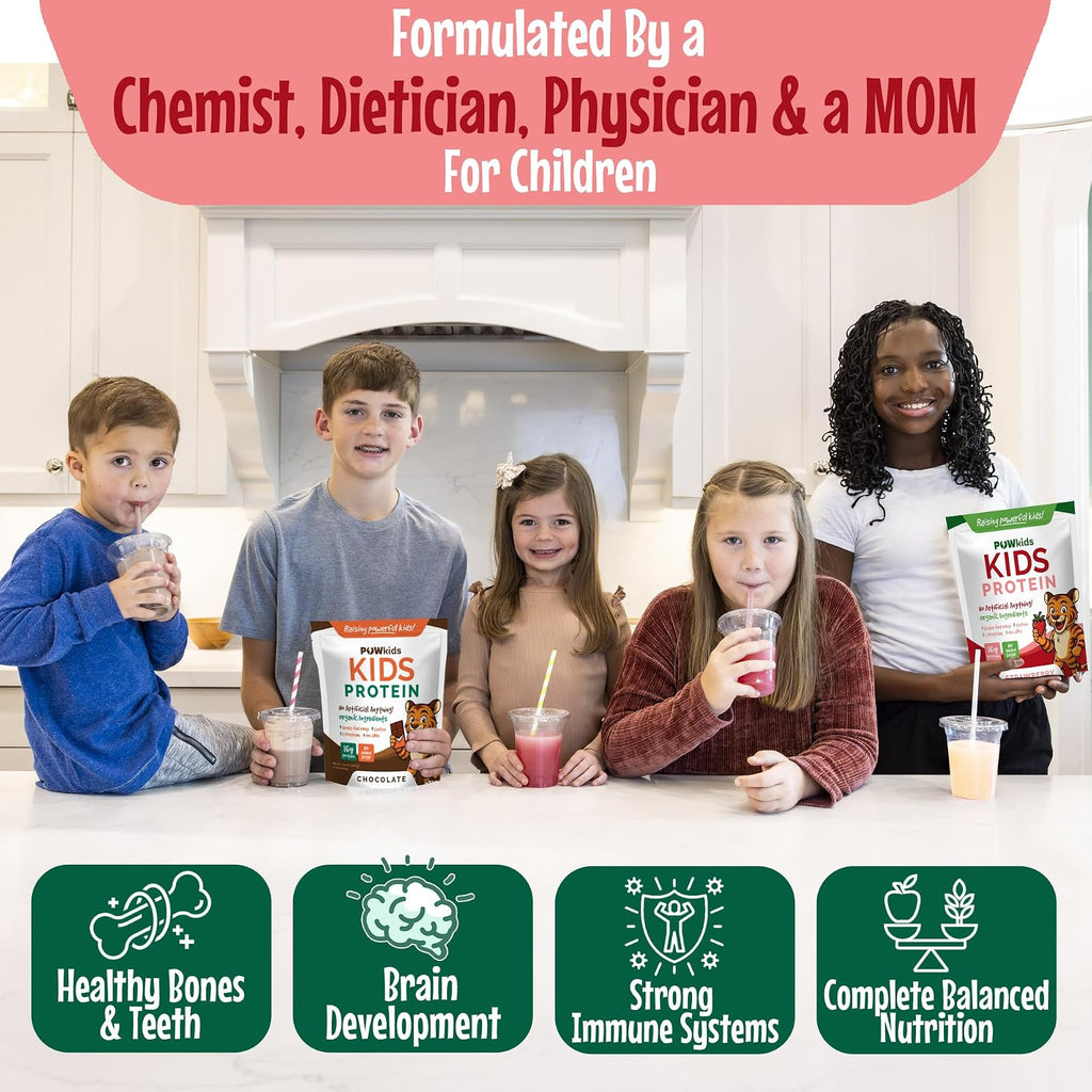 healthy strawberry protein drink for children