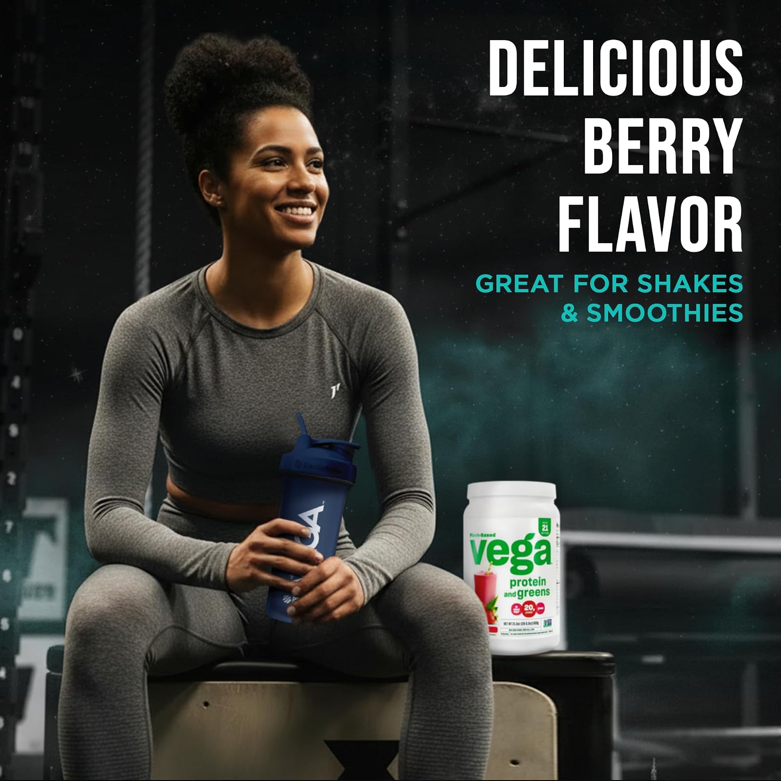 Healthy supergreens protein supplement
