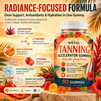 Healthy tanning solution in gummy form