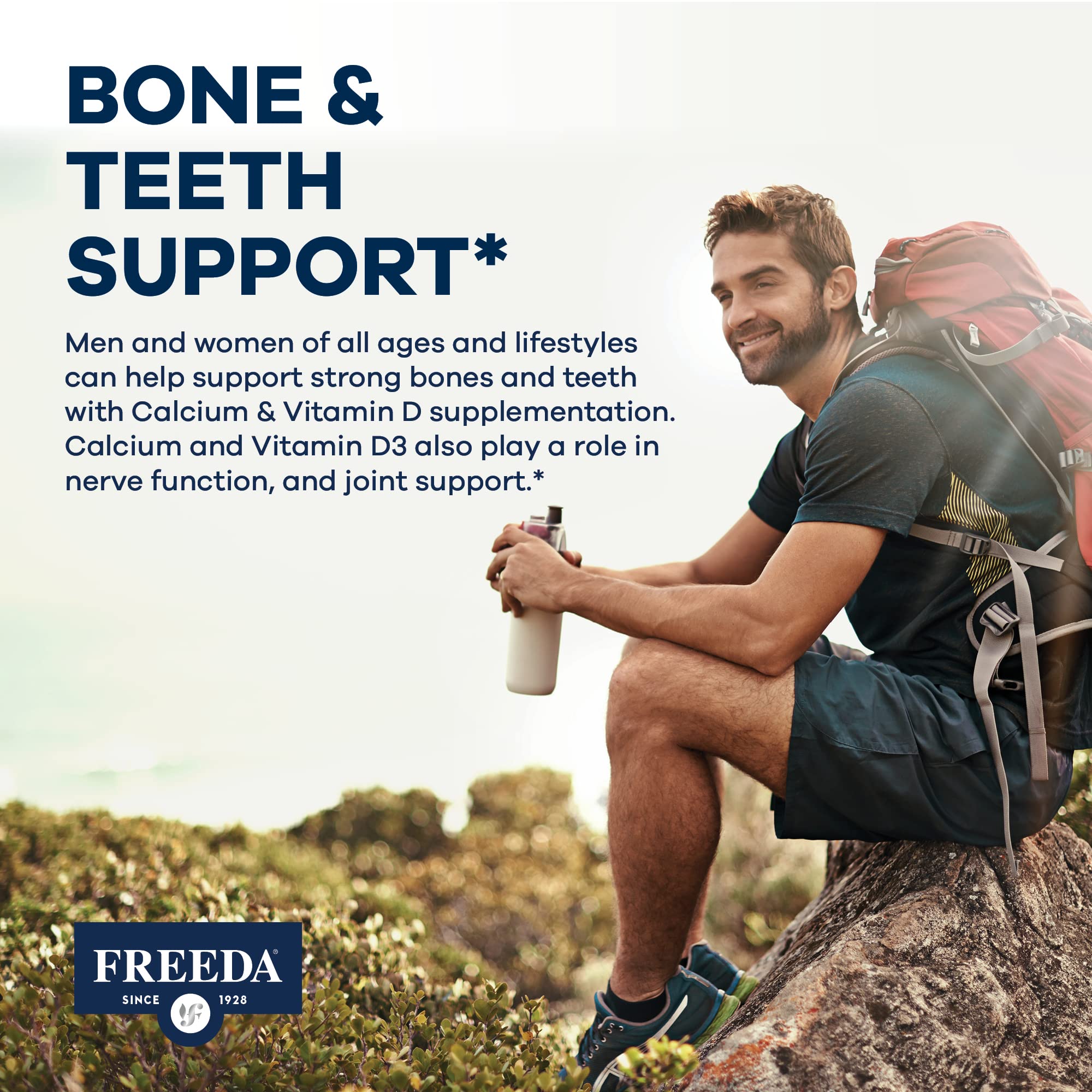 Healthy teeth support with calcium