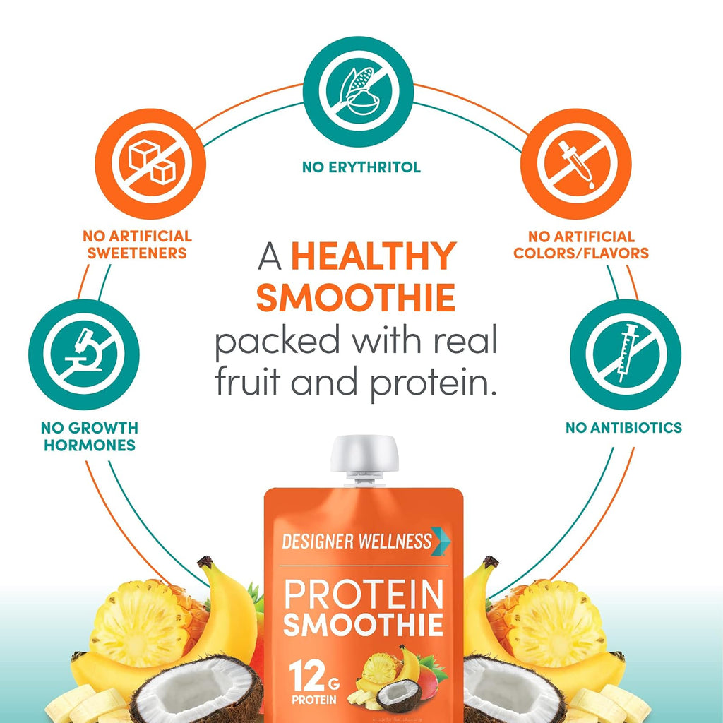 healthy tropical fruit protein drink