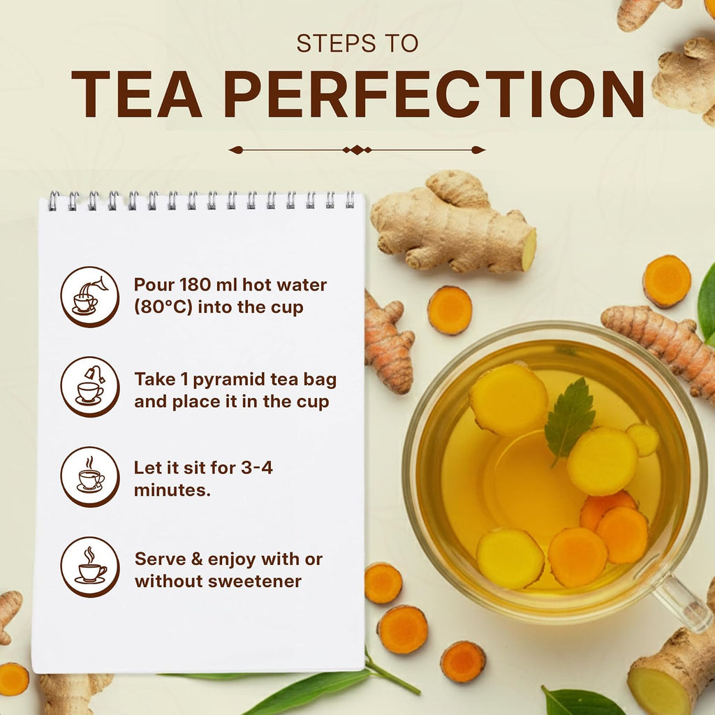 Healthy turmeric ginger tea for energy