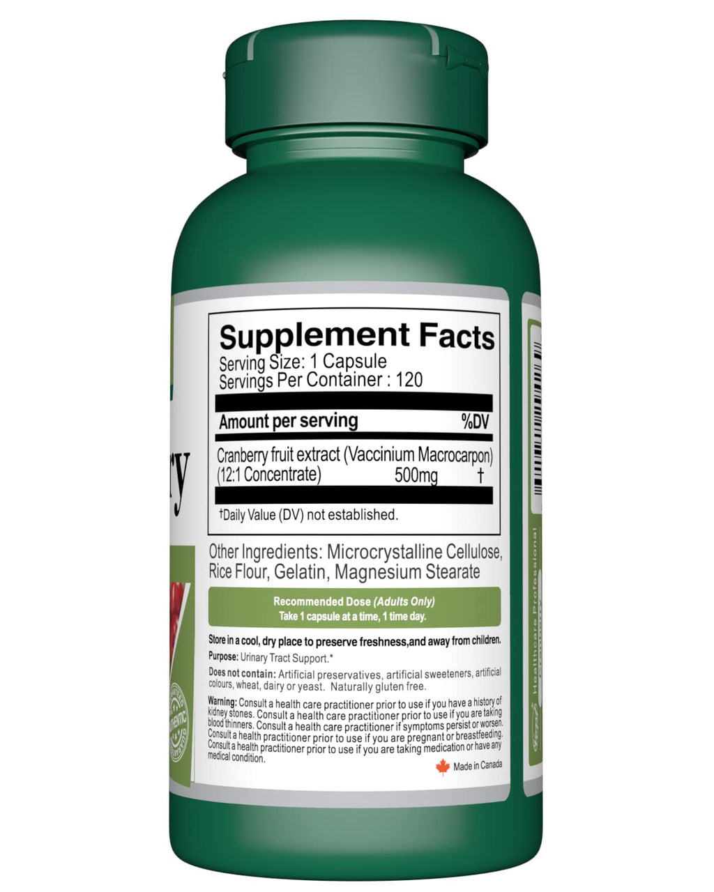 Healthy urinary tract supplement capsules