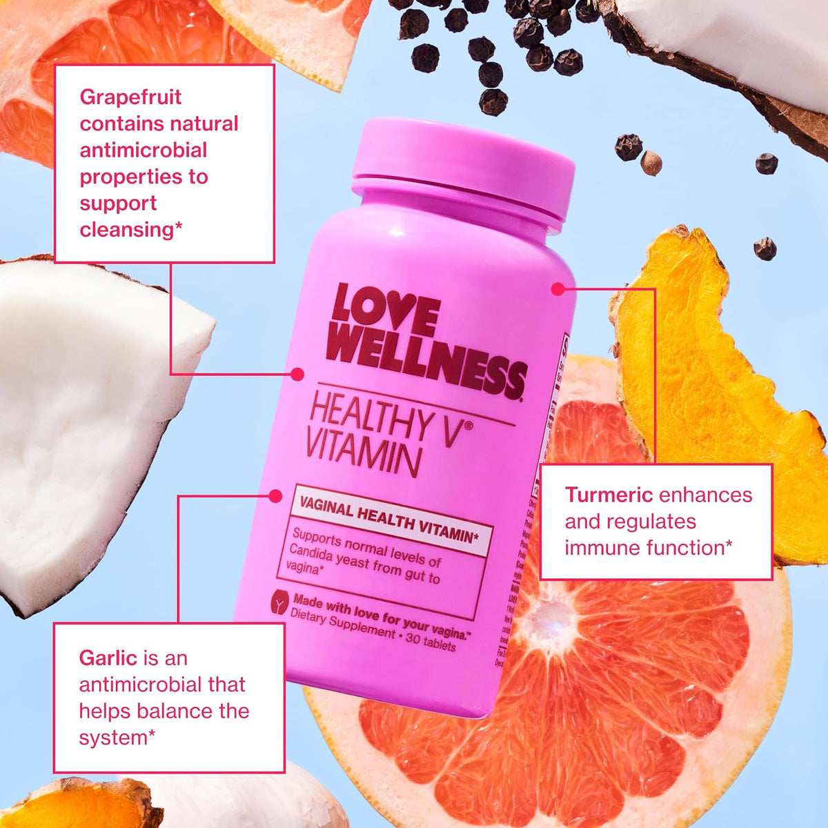 Healthy V supplement for optimal vaginal health